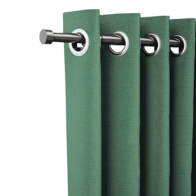 Extra Long Curtain Pole Kit | Gunmetal with Stud | Stiley Living