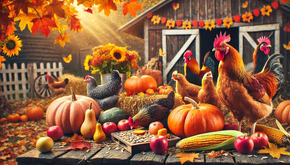 Five Fall Treats for Backyard Chickens - Dine-A-Chook USA