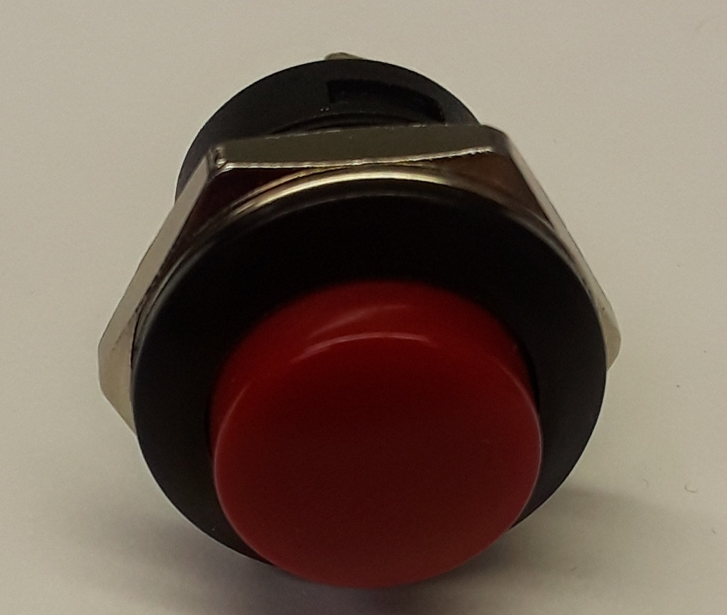 7100005 Red Momentary Push Button, Normally Open, Solder Terminals