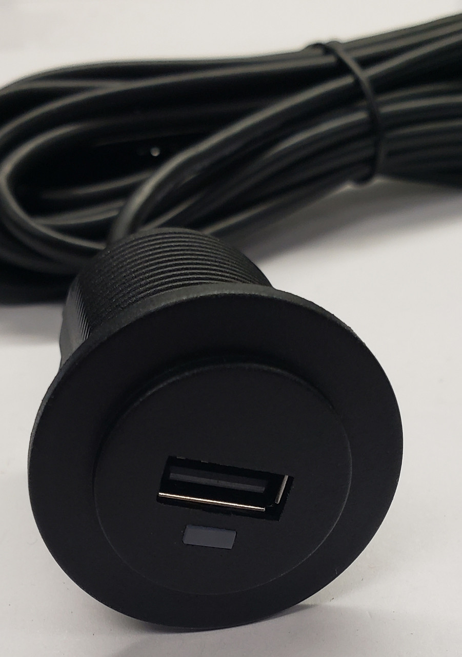 Single Port USB Charger with LED Indicator and 12 Foot Long Cord