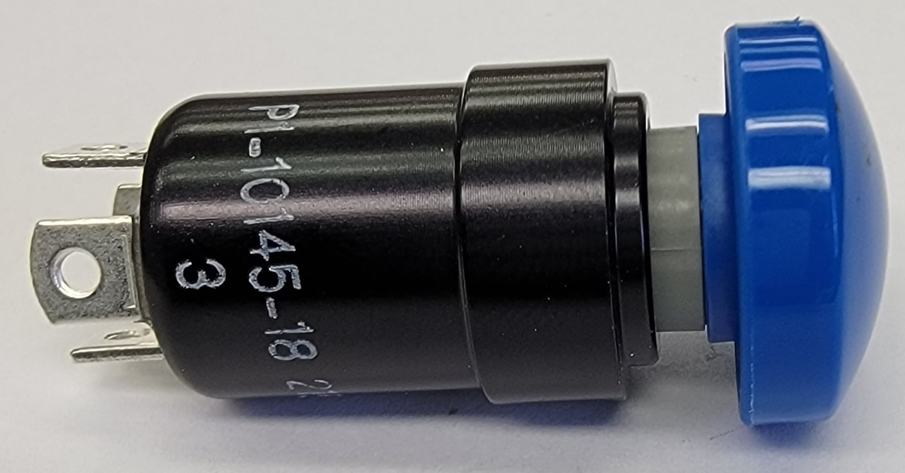 P1-10145-18 Momentary On Blue Push Button, Normally Open