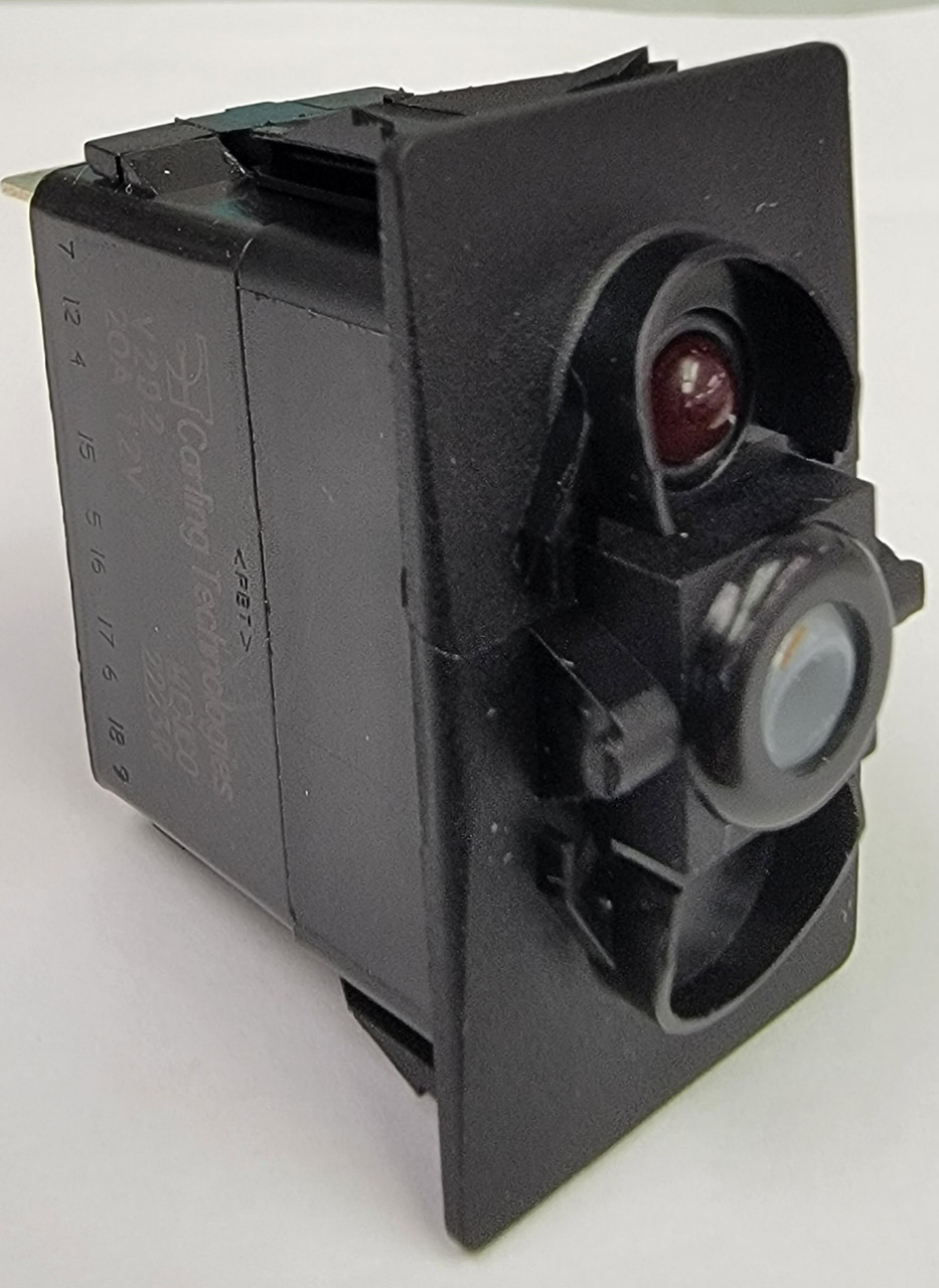 V2d2ac0b Carling V Series Momentary On Off Rocker Switch Sealed Red Led