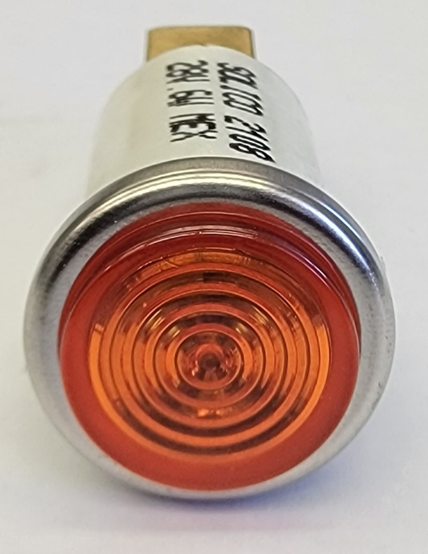 30XX-4-11-37620.0002 Amber 28 volt Incandescent Indicator Light, Round