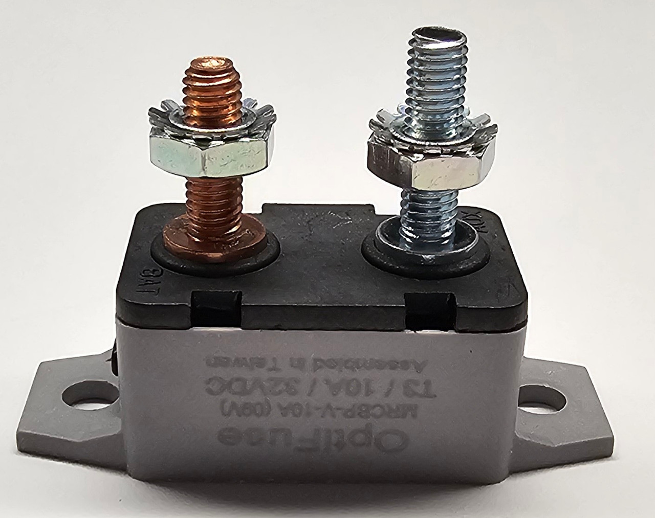MRCBP-V-10C 10 amp Manual Reset Short Stop Circuit Breaker, Gray
