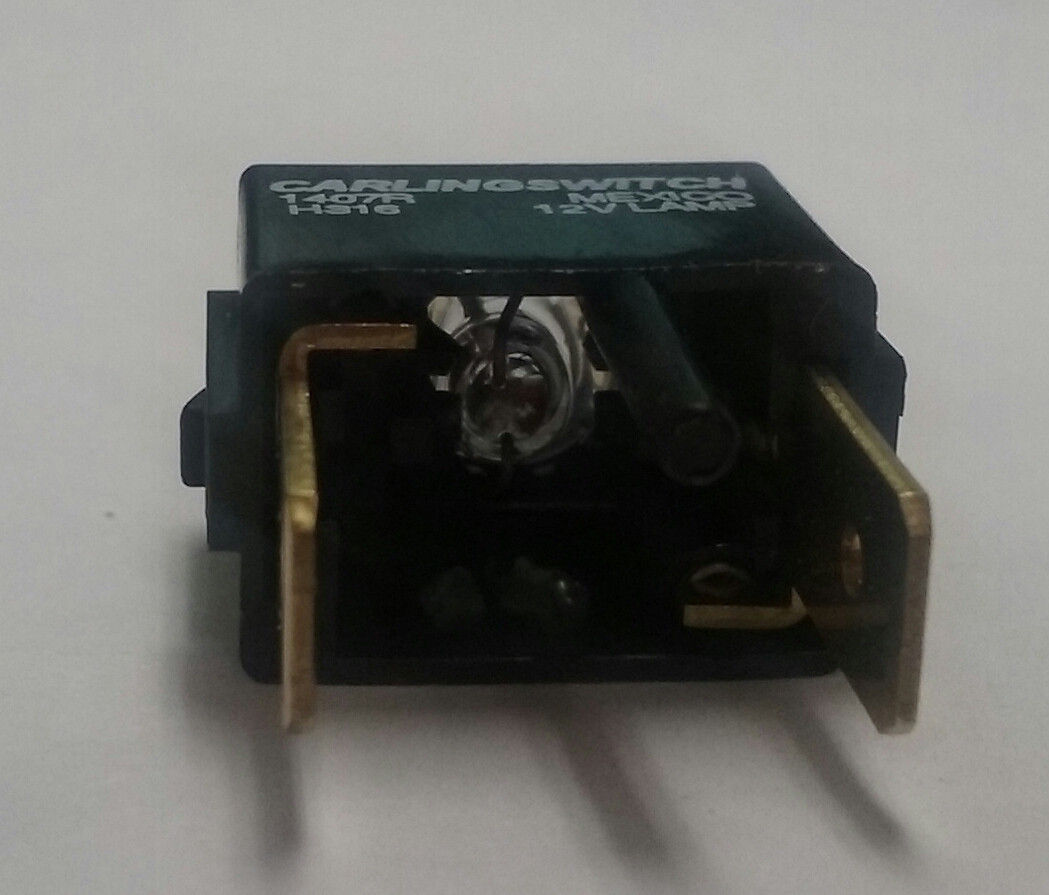 H316 Carling V Series Incandescent Indicator Light Lamp Module, 12 volt