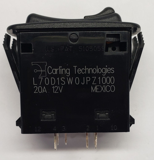 Locking Rocker Switch, On-Off, Oragne Lock, Carling V1D2SW0B-AZE00-0