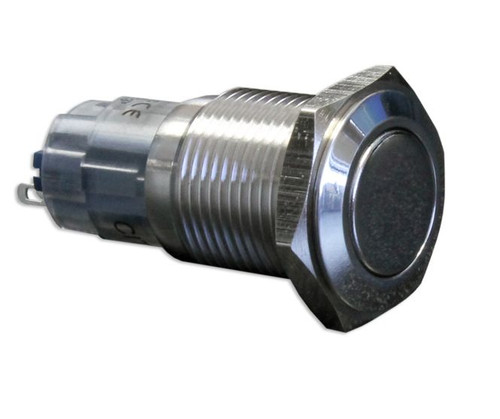 CH2LDSS 16 mm Latching Sealed Push Button Switch, Raised Actuator