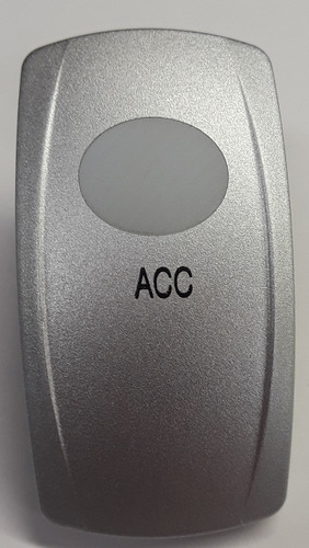 Nickel Accessory Rocker Switch Cap, Nickel with 1 White Lens, ACC Icon ...