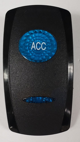 VVGWC1T-100 ACC Switch Cover, Black with 1 Blue Oval Lens, 1 Blue Bar ...
