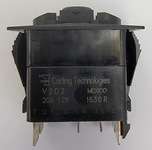V2D2U66B Carling V Series Momentary On-Off Rocker Switch, 2 Independent ...