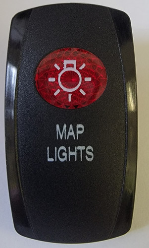 VVGPCML-1UB Carling Map Lights Rocker Switch Cover with Map Lights ...