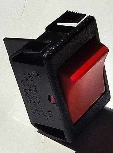 Red Square Mid Size On Off Rocker Switch