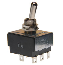 1198-S/18 Toggle Switch, 3 Pole On-Off, Solder Terminals, 18 Amps