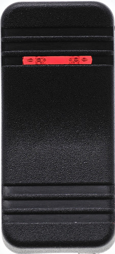 VV1PZ00-000 Carling V Series Contura X Actuator, Hard black, 1 red bar lens