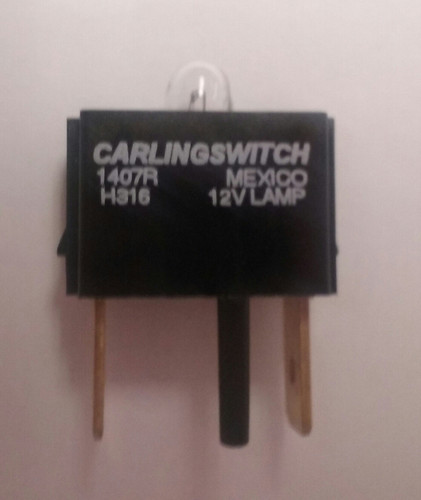 H316 Carling V Series Incandescent Indicator Light Lamp Module, 12 volt