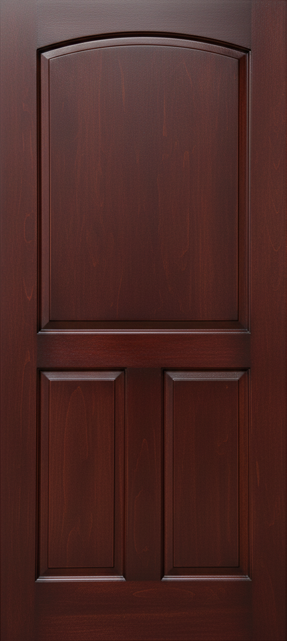 Santa Fe - 3 Panel Top Arch Traditional Door (32" x 80") - Black River ...