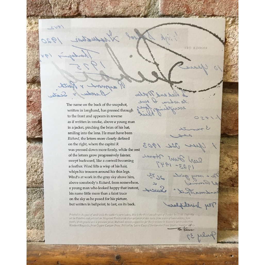 Poetry by Post - postscript