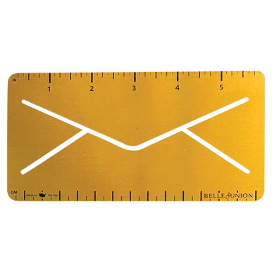Brass Envelope Ruler - postscript