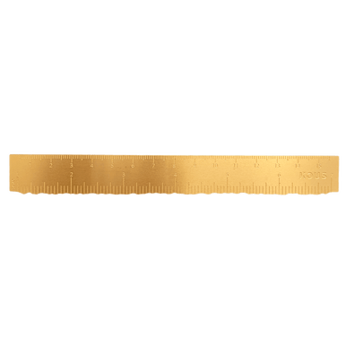 Brass Finish Deckle Ruler - postscript