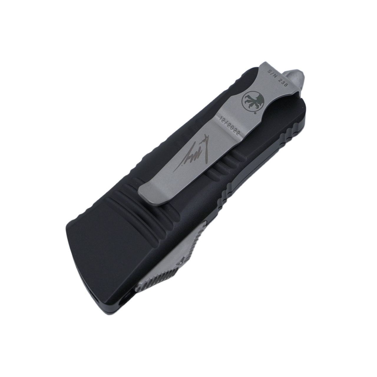 Microtech Mini Troodon HellHound Signature Series, Black Aluminum ...