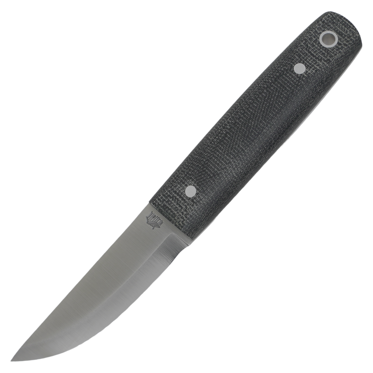 LT Wright Knives Pronghorn, Black Micarta / Scandi Grind O1