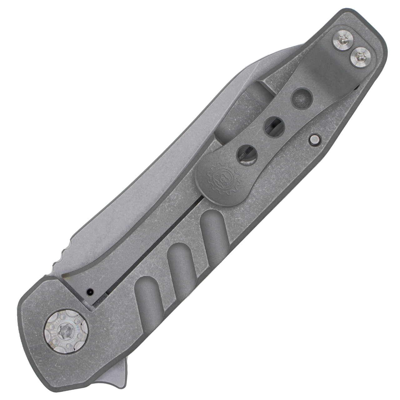 Smock Knives SK45, Stonwash Titanium / Blasted AEB-L