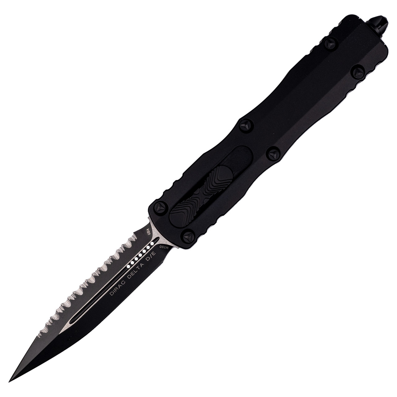Microtech Dirac Delta Double Edge Tactical Black Aluminum Fully