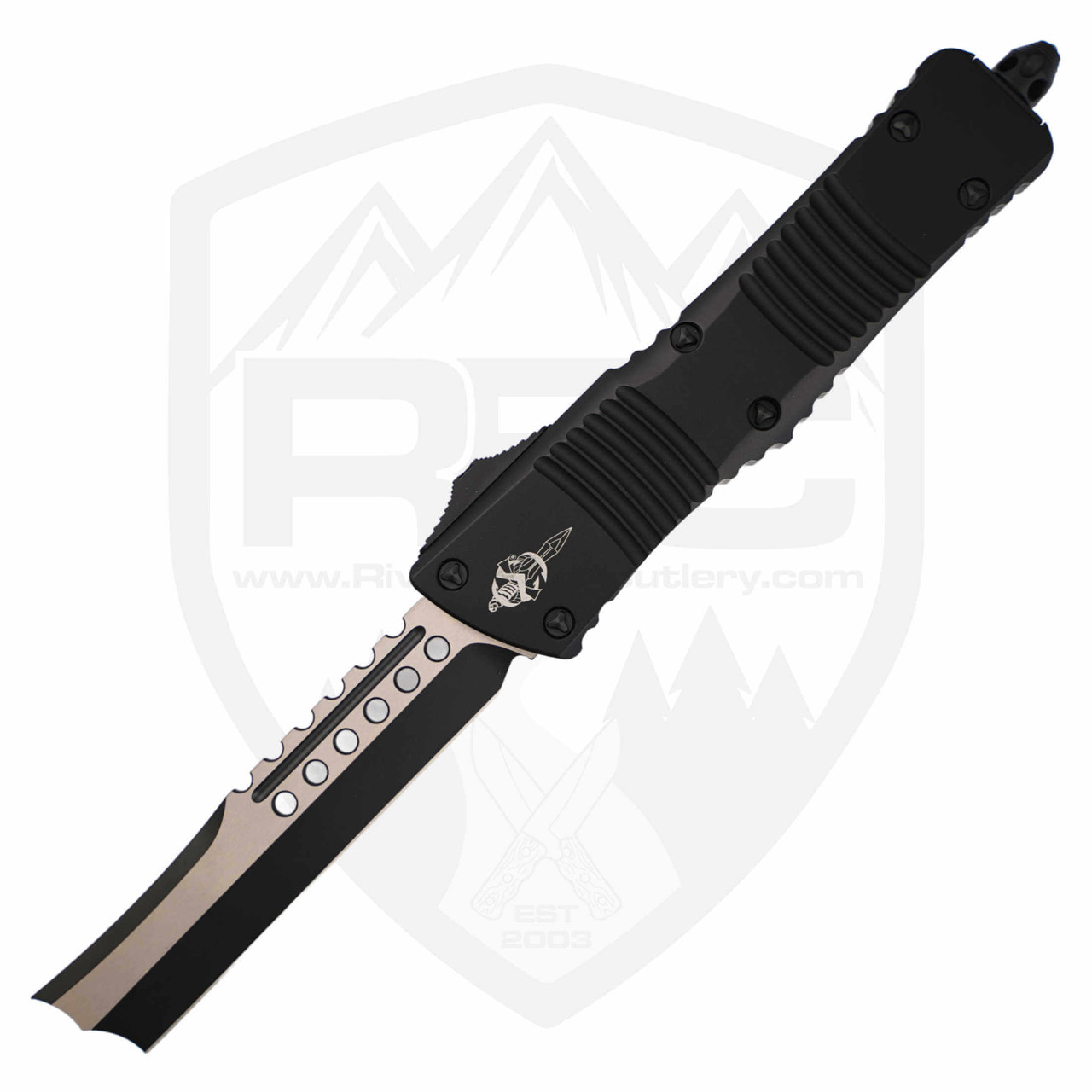 Microtech Combat Troodon Tactical Hellhound Razor, Black Aluminum ...