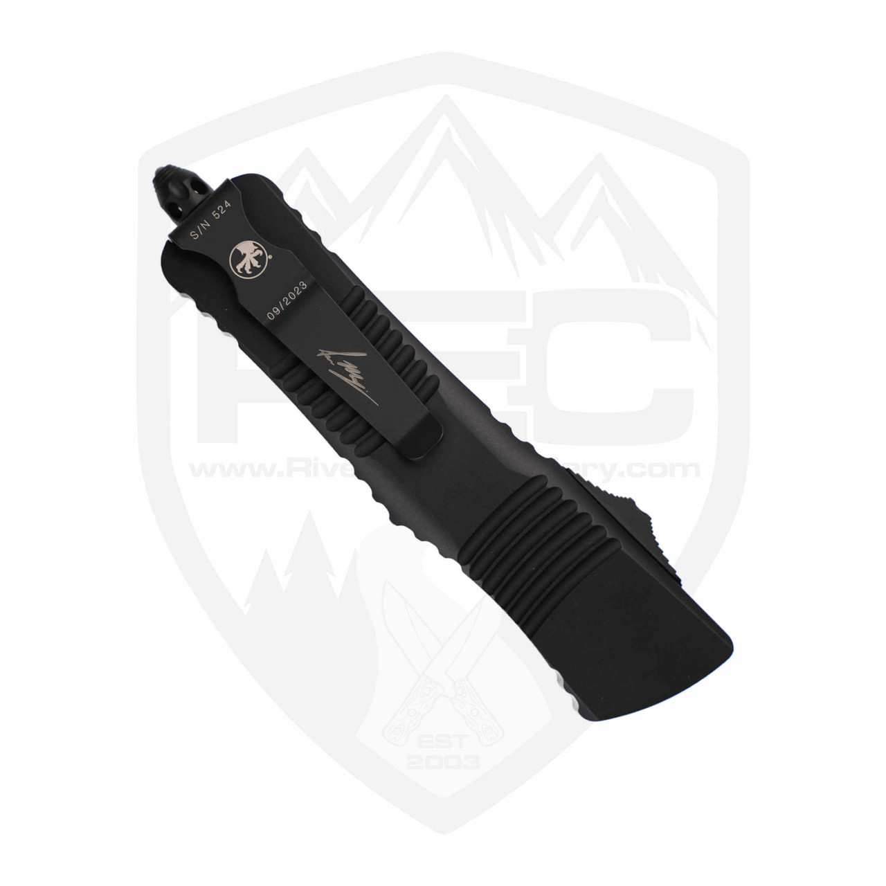 Microtech Combat Troodon Tactical Hellhound Razor, Black Aluminum ...