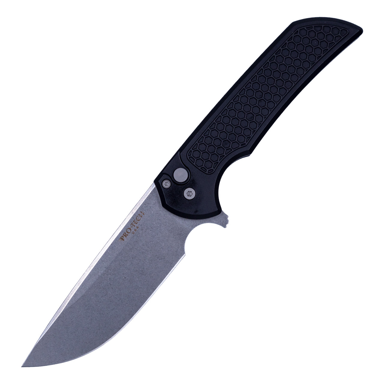 Pro-Tech Mordax, Black Aluminum Honeycomb Texture / Stonewash CPM ...