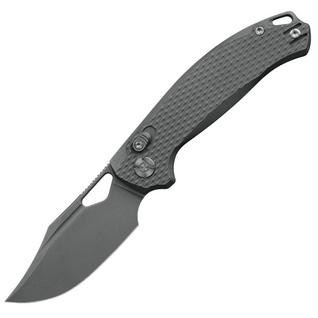 Kunwu Django, Diamond Texture Stonewash Titanium / Stonewash Elmax ...