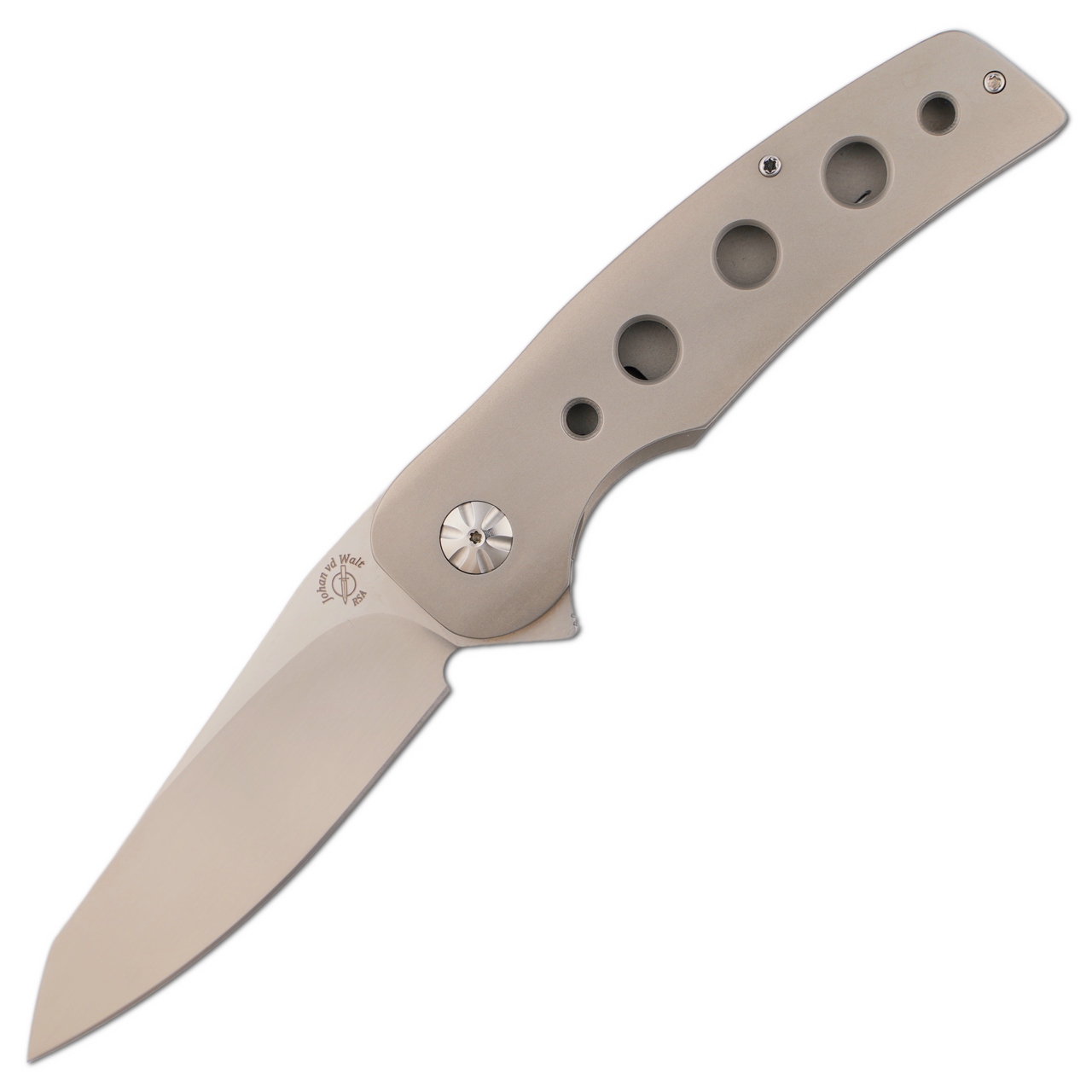 Johan vd Walt Custom JB1 Titanium Framelock Speed Holes / Satin RWL34 ...