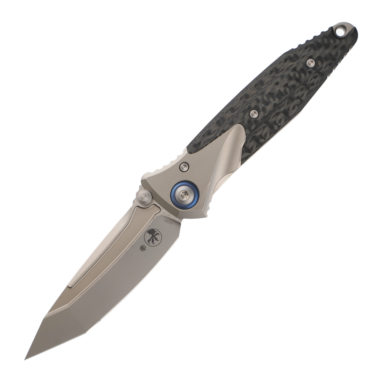 Microtech SOCOM Bravo Mini Tanto Bead Blast Titanium Carbon Fiber ...