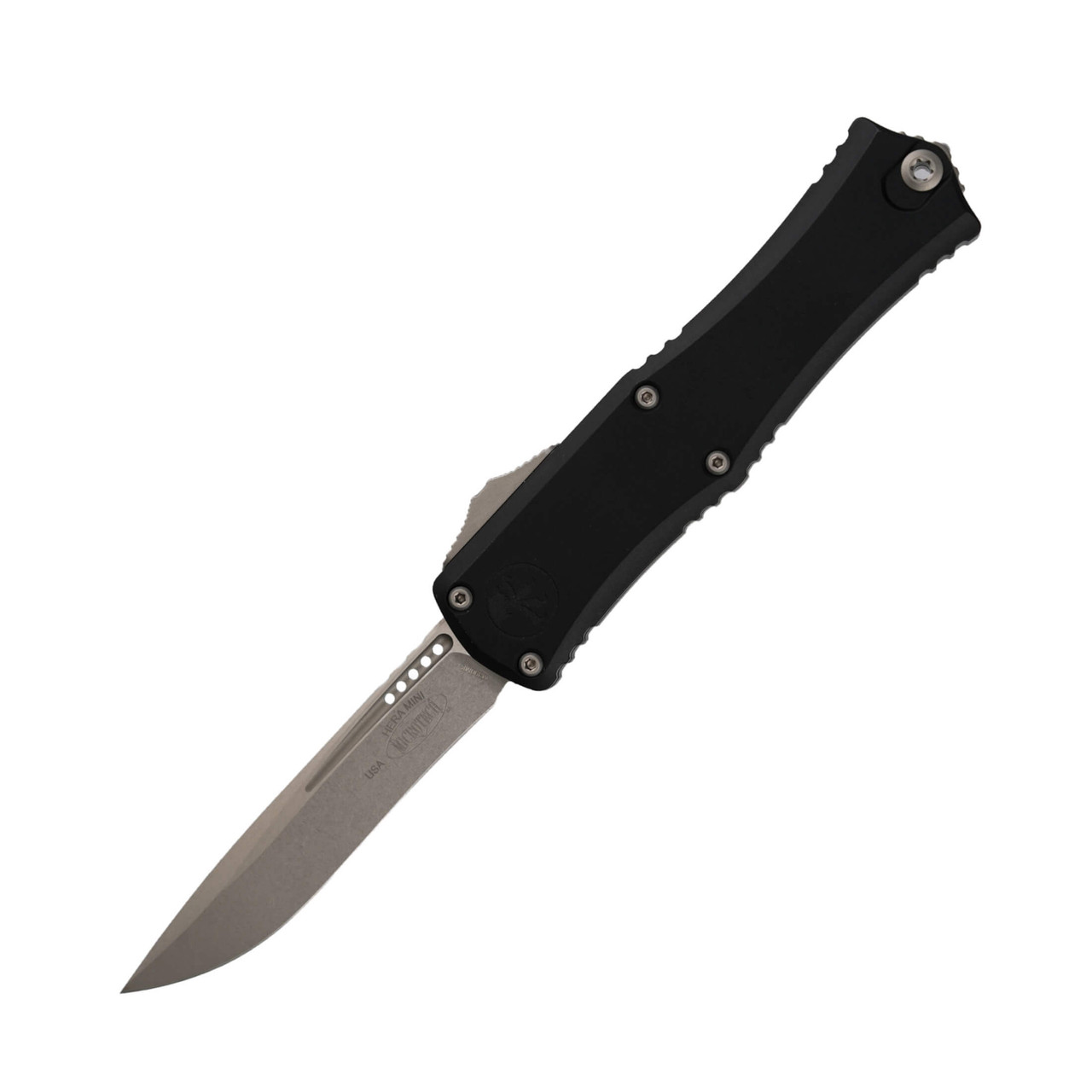 Microtech Hera II Mini Recurve Black, Stonewash M390MK - 1705M-10