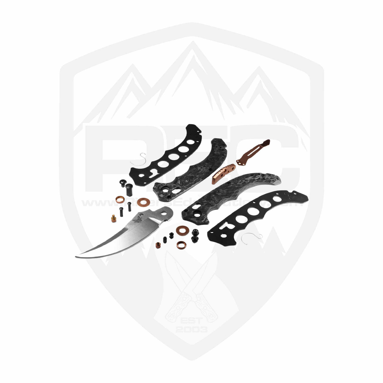 Benchmade Mini Bedlam | Carbon Fiber S90V Scimitar Folder