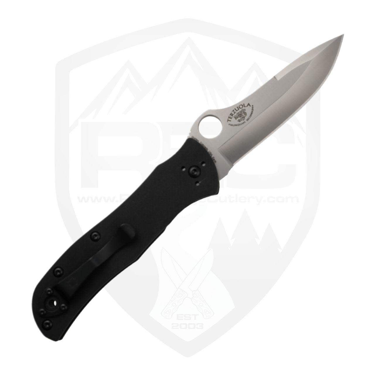 Spyderco Sprint Run Terzuola Starmate Black G10, Satin 20CV - C55G20CVP ...