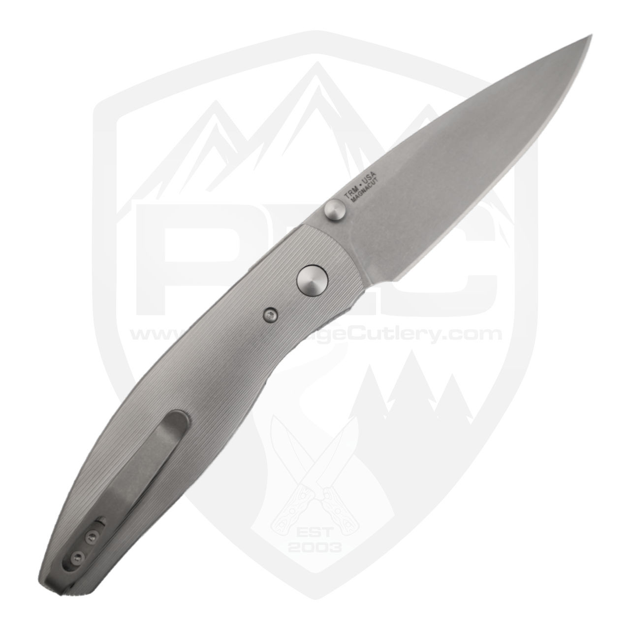 TRM Atom, 3D Pinstripe Titanium, Stonewash Magnacut