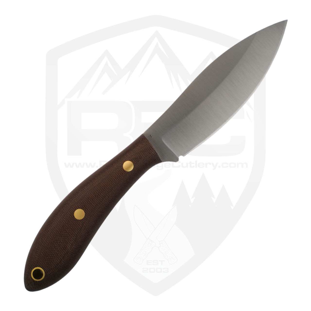 LT Wright Knives Large Northern Hunter, Rustic Brown Micarta / High ...
