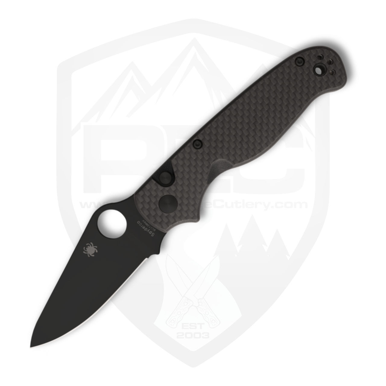 Spyderco ButtonUp, Carbon Fiber, Black 8Cr13MoV - C275CFPBK