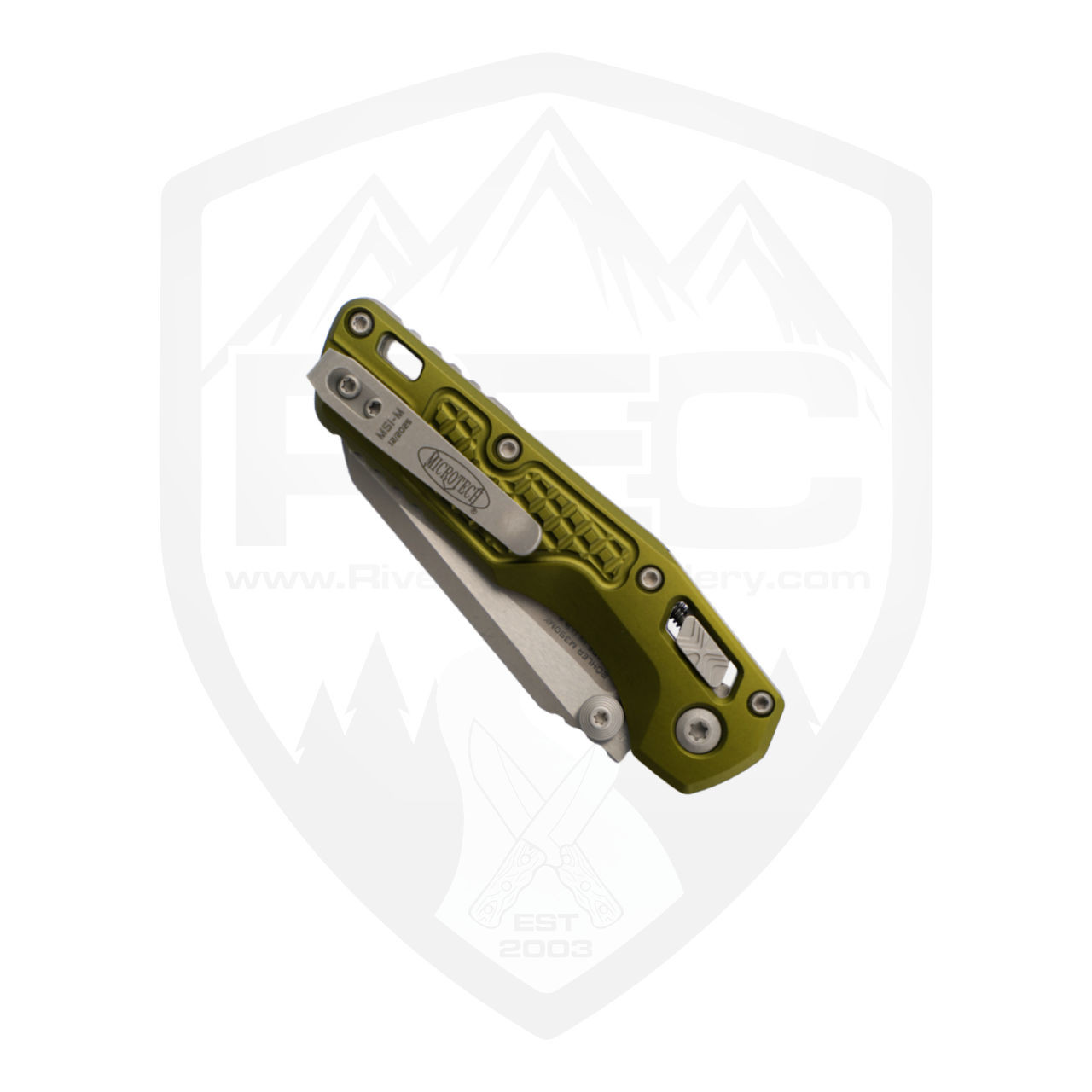 Microtech MSI Mini S/E OD Green Frag Aluminum, Apocalyptic M390MK ...