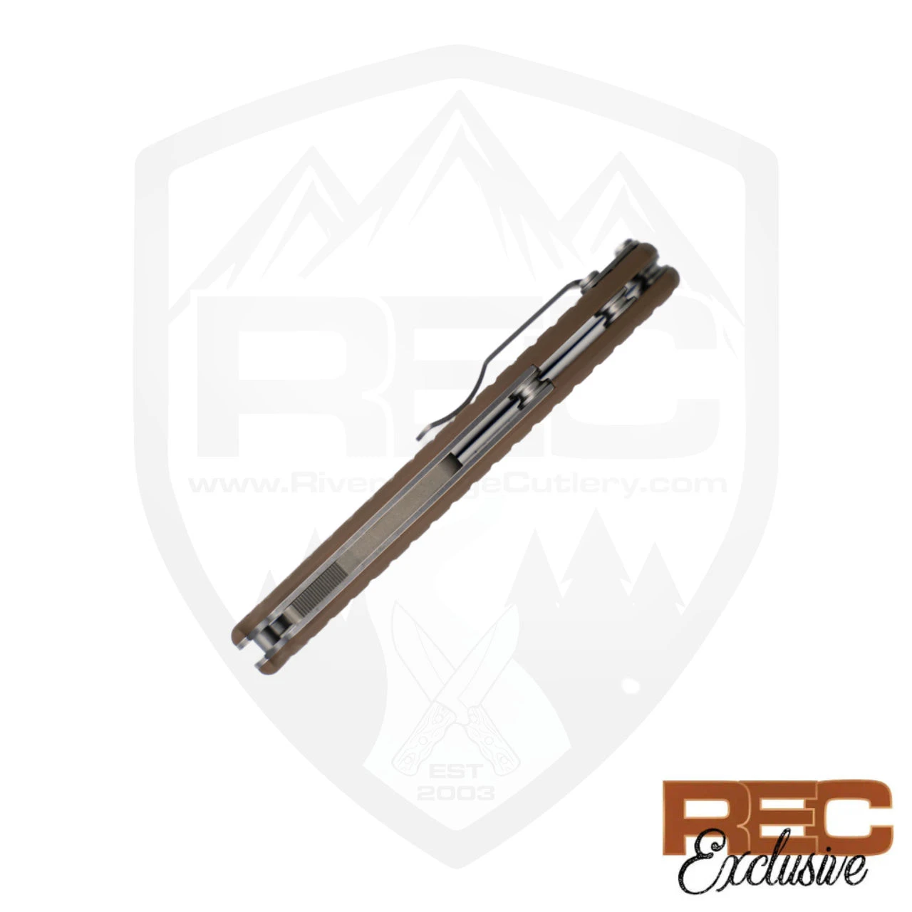 Demko MG AD20S Clip Point Frag Pattern Earth G10, Stonewash Magnacut