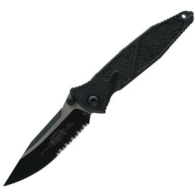 Microtech SOCOM Elite Manual Drop Point Tactical, Black Aluminum ...