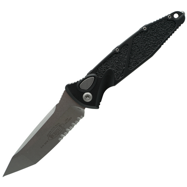 Microtech SOCOM Elite Auto Drop Point, Black Aluminum / Stonewash ...