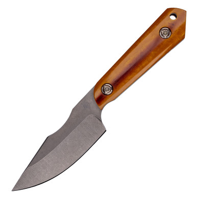 Maverick Customs Mini Harpoon, Butterscotch Paper Micarta / Stonewash ...
