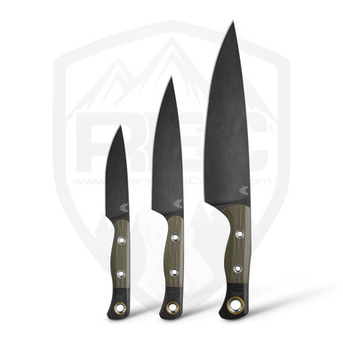 Benchmade 3 Piece Kitchen Set | OD Green G10 | DLC CPM154