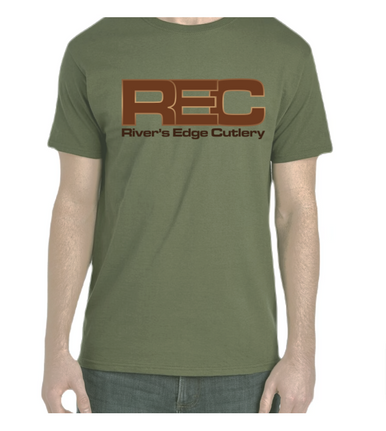 REC T-Shirt, Army Green w/ REC Logo *Made in USA*