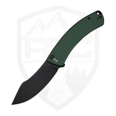 Civivi Outlaw Muk Button Lock, Teal Green G10, Black Stonewash 14C28N