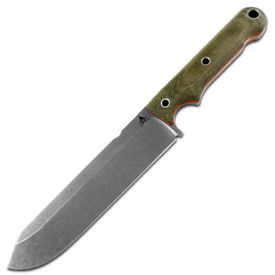 White River Firecraft FC7, Green Canvas Micarta - Orange Liners ...