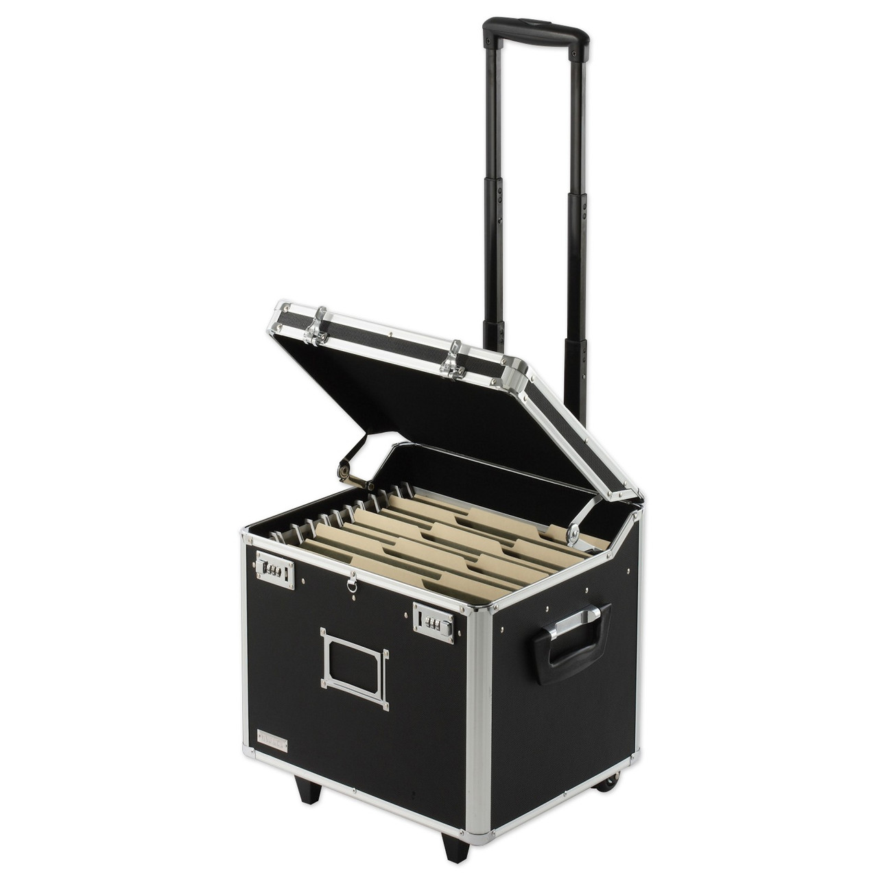 Locking Mobile File Chest, Letter-Size, Black - Vaultz - VZ00348