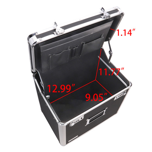 Locking Mobile File Chest, Letter-Size, Black - Vaultz - VZ00348